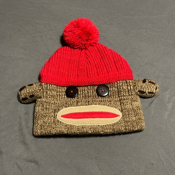 sock monkey | Accessories | Sock Monkey Beanie Hat With Pom Pom Buy ...